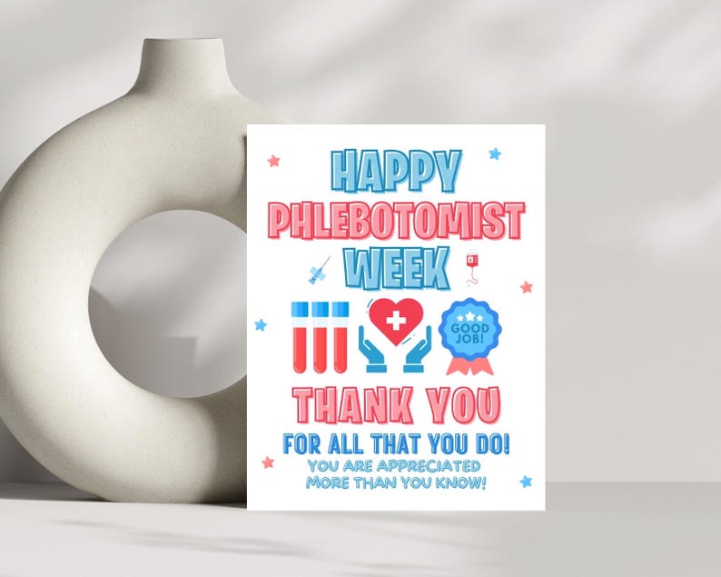 Phlebotomist Week Printable Poster: Appreciation Gift (digital Download ...