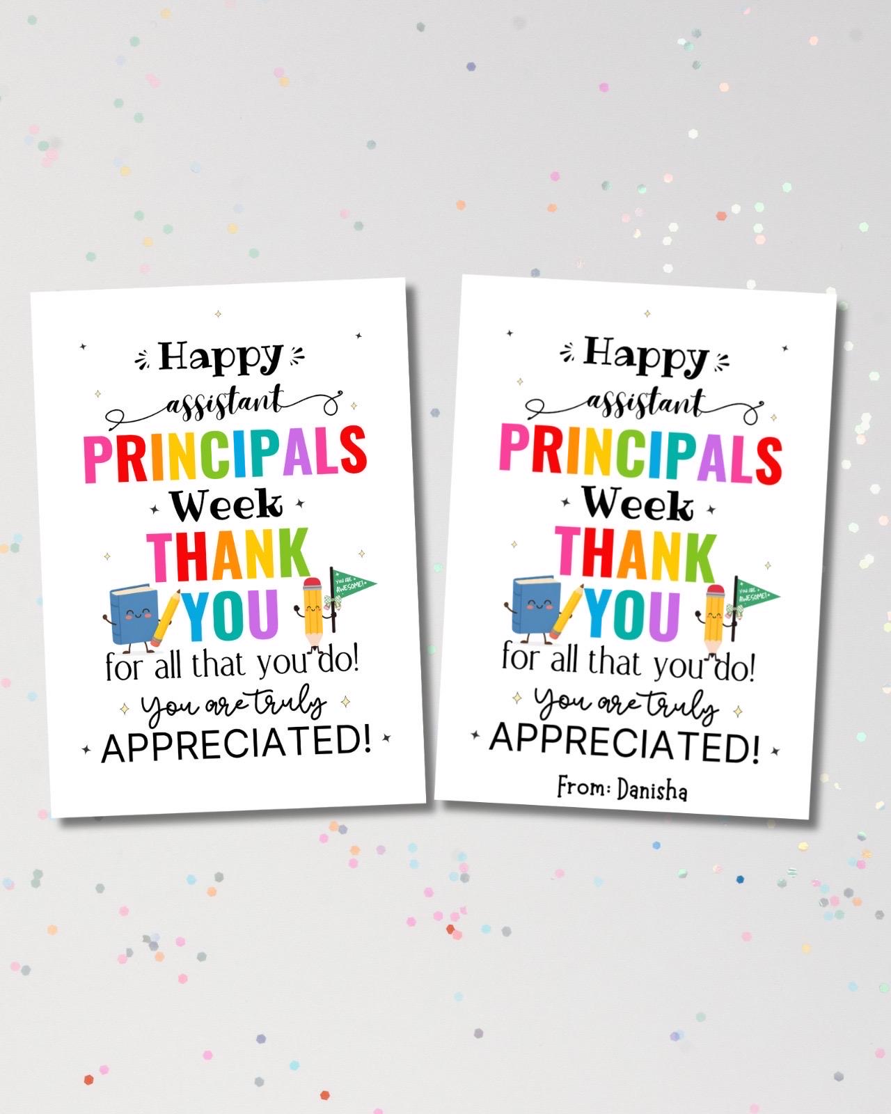 Assistant Principal Week Gift Tag: Printable Thank You (PDF) - Etsy
