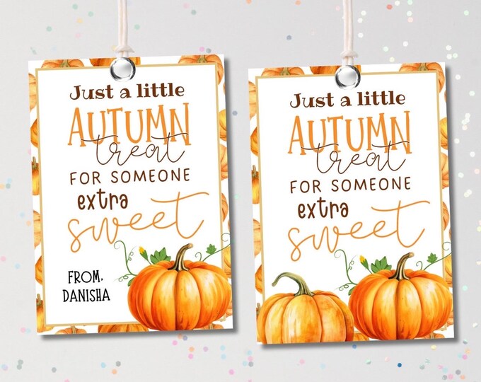 Fall Favor Tags, Autumn Gift Tags, Autumn Favor Tags, Fall Treat Bags ...