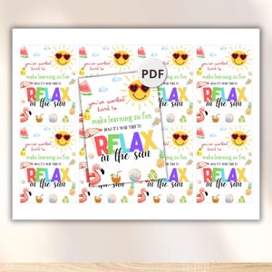 Summer Teacher Appreciation Gift Tag End of School Year Tag Your Turn ...
