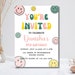 Editable Smileys Birthday Party Invitation Template, Smiley Faces ...