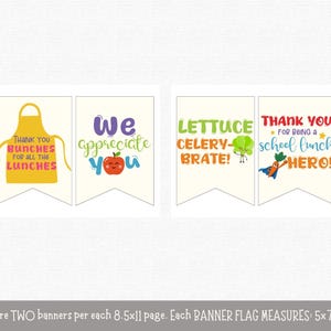 School Lunch Hero Day Printable Banner: Cafeteria Staff Appreciation ...