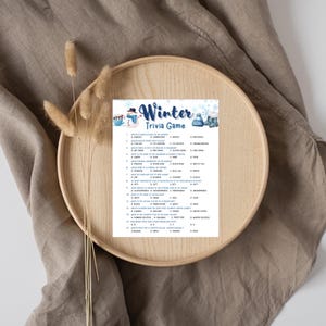 Winter Trivia Game, Printable Winter Games, Winter Game for Adults ...