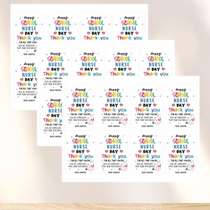 Happy School Nurse Day Gift Tag: Printable Appreciation Tag (digital ...