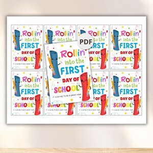 First Day of School Fruit Roll-up Tags: Printable Treat (digital ...