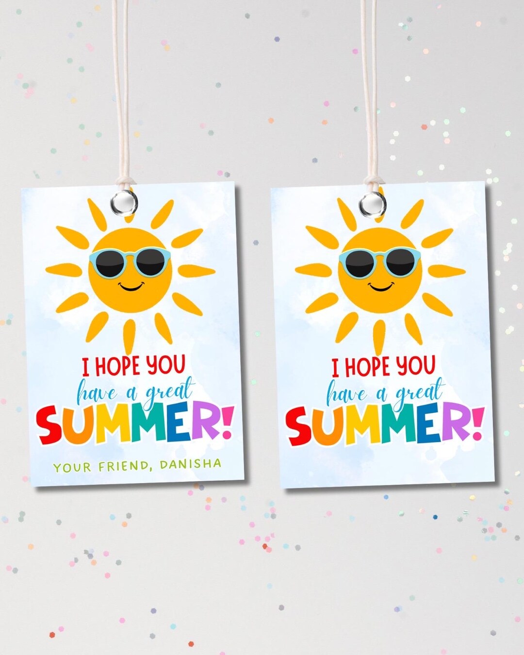 Editable Last Day of School Tag End of Year Friends Gift Tags Great ...