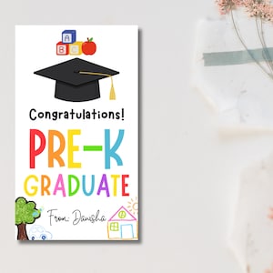 PRE-K Graduation Tags, Congratulations PRE-K Graduation Gift Tags, Pre ...