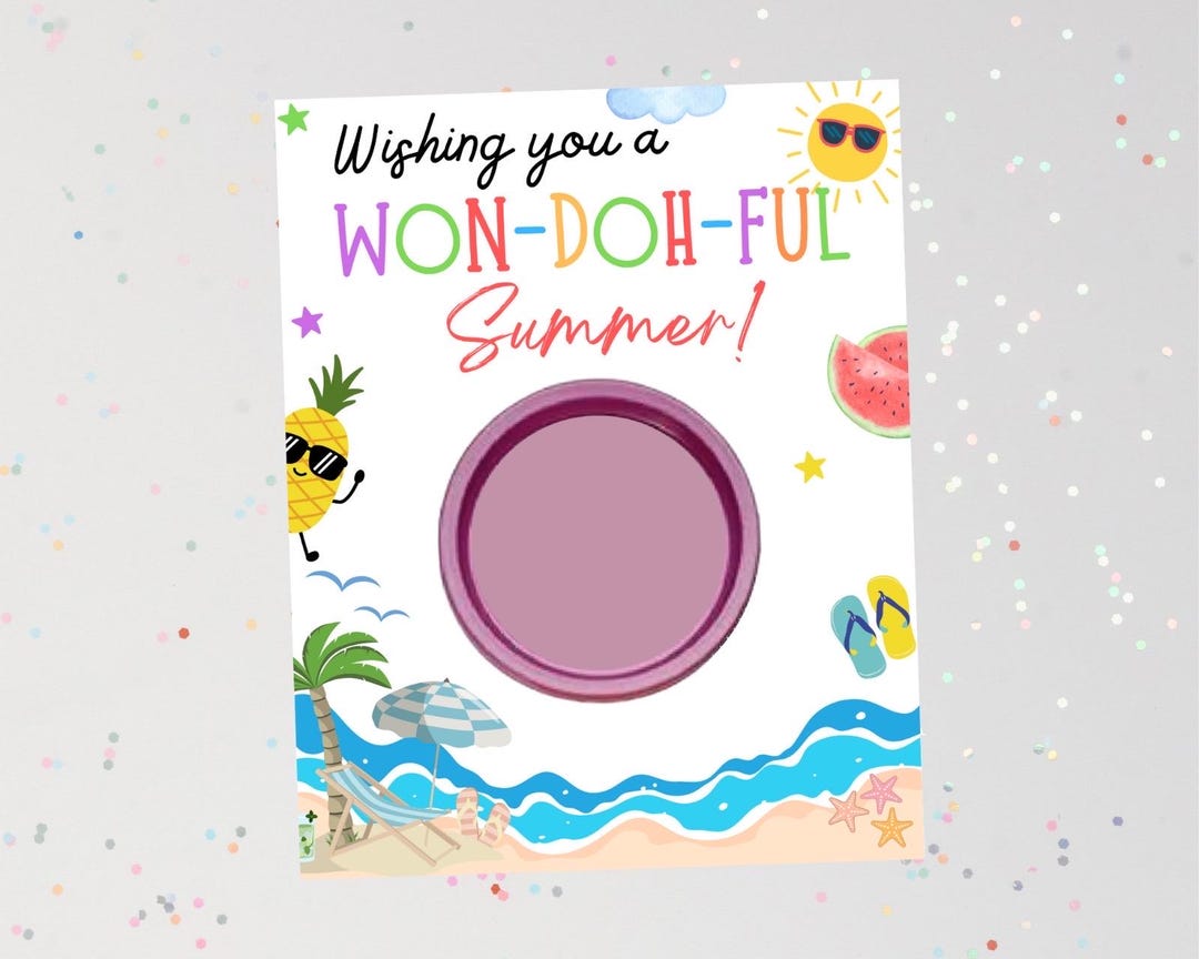 Have A Won-doh-ful Summer Play Dough Holder, Printable End of School ...