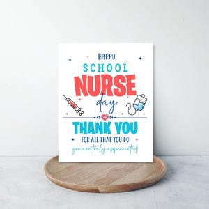 School Nurse Appreciation Poster: Thank You Decor (digital Download) - Etsy