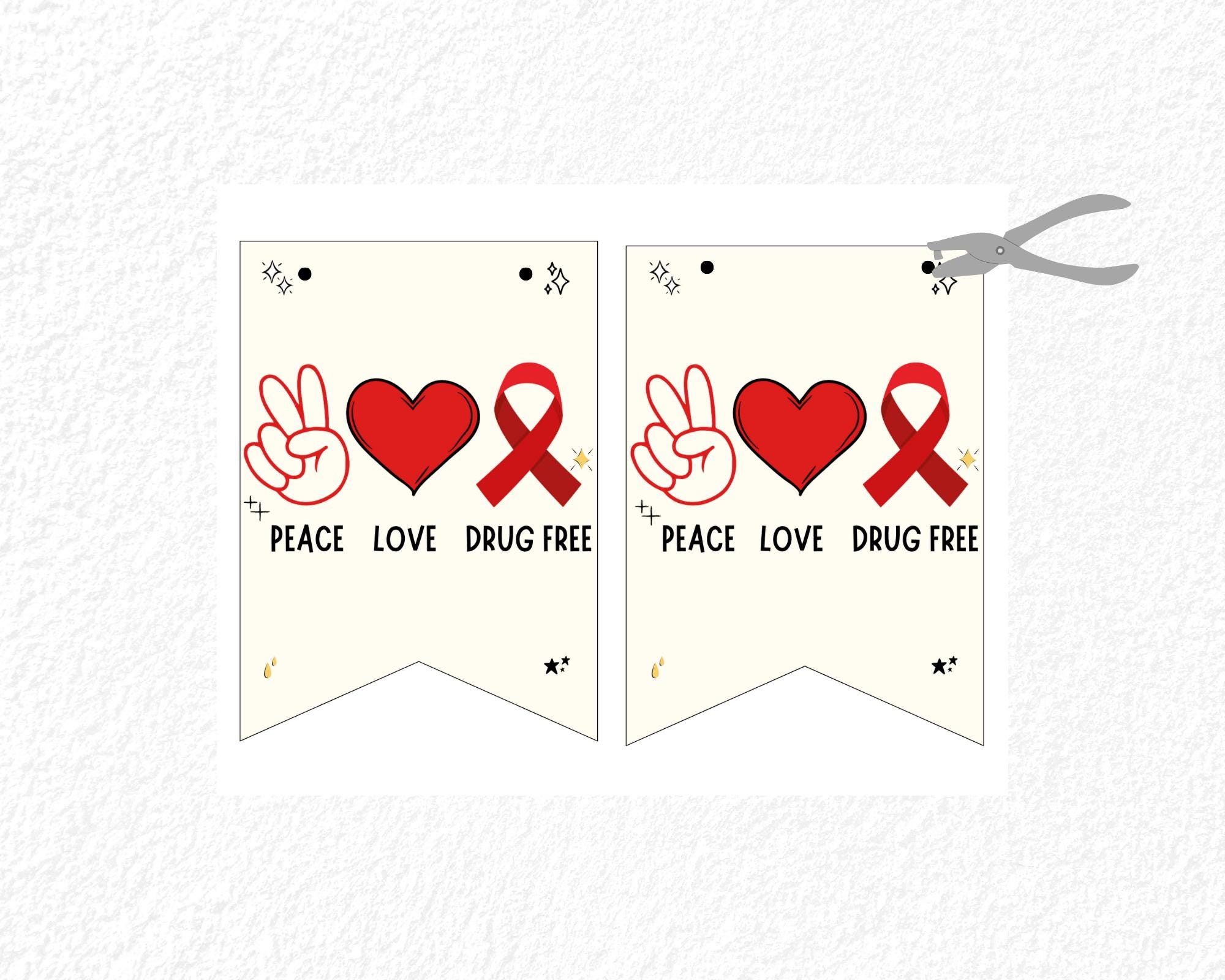 Red Ribbon Week Banner Printable, Red Ribbon Week Bulletin Board Decor ...