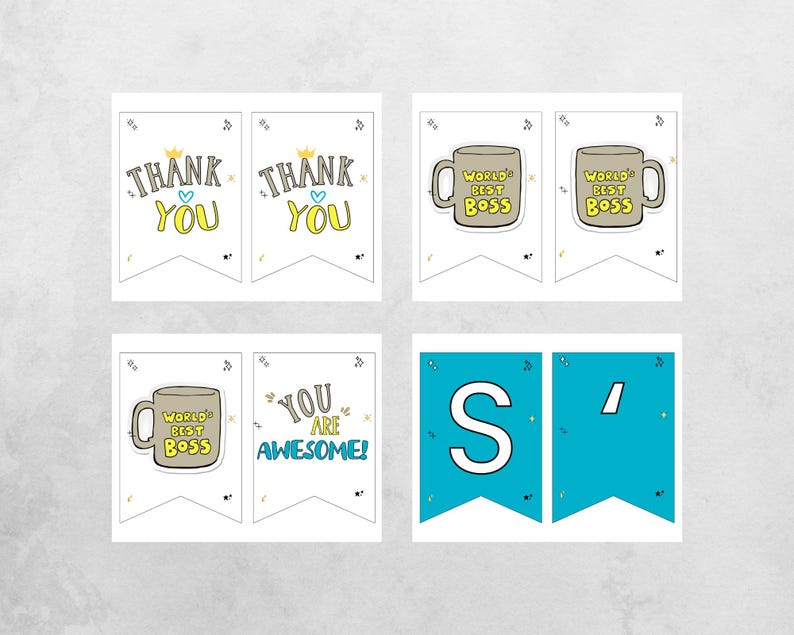 Boss's Day Banner Boss' Day Sign Printable Bosses Day Decorations Boss ...