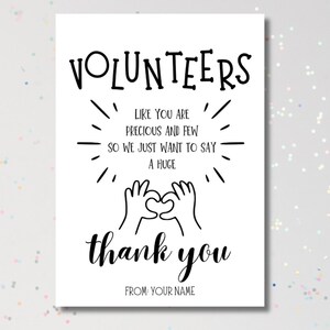 Volunteer Thank You Gift Tag Printable (PDF) - Etsy