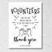 Volunteer Thank You Gift Tag Printable (PDF) - Etsy