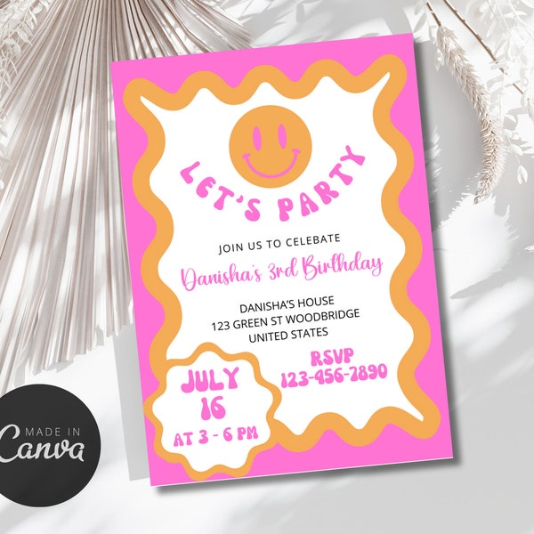 Preppy Invitation - Etsy