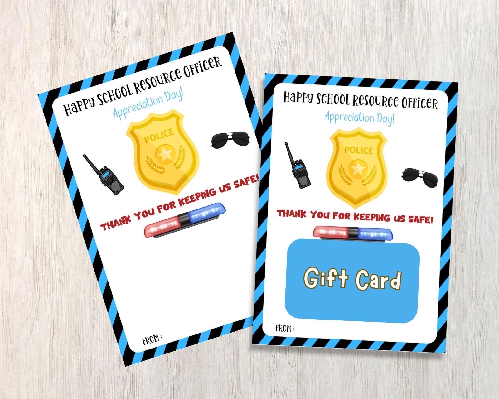 School Resource Officer Card Holder Printable, School Officer Card ...