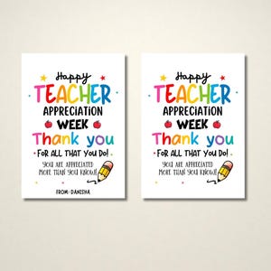 Editable Teacher Appreciation Gift Tags: Printable Favor Labels ...