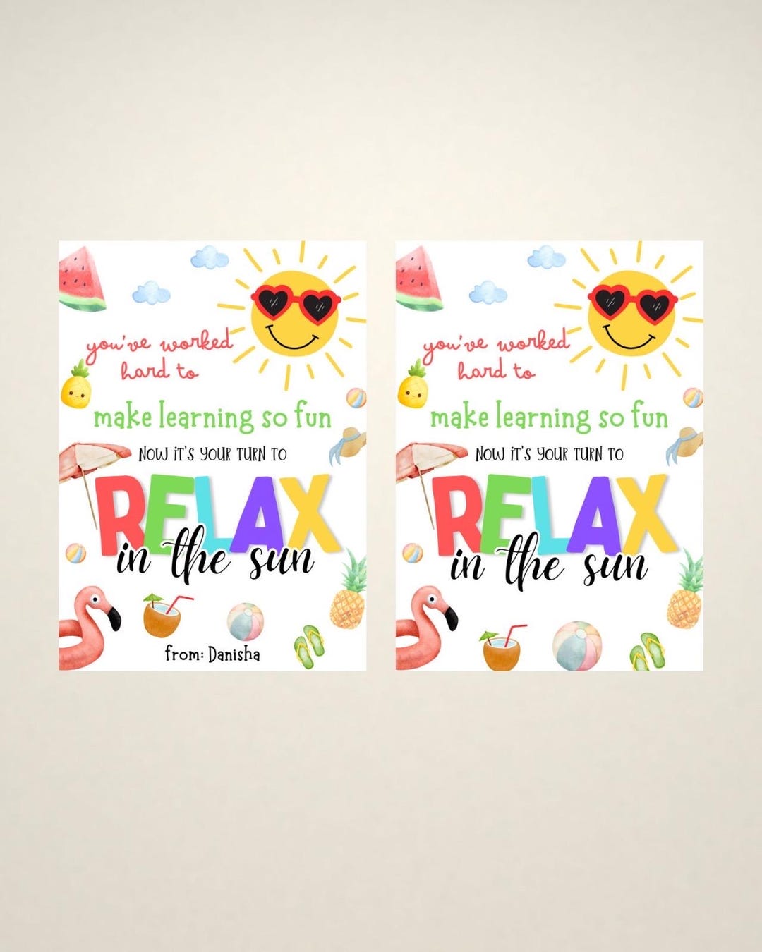 Summer Teacher Appreciation Gift Tag End of School Year Tag Your Turn ...