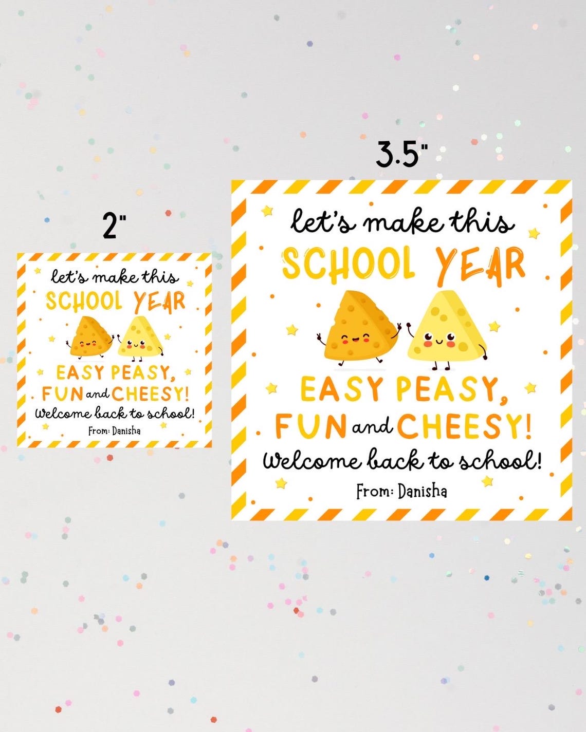 Printable Let's Make This School Year EASY PEASY Fun and CHEESY! Tag ...