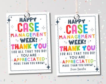 Case Management Week Tag Printable / Case Management Week Thank You ...