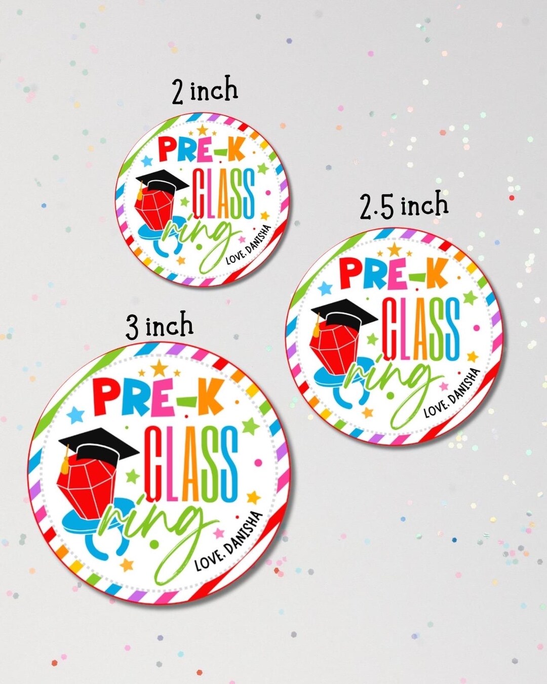 Prek Preschool Class Ring Candy Tag Printable, Prek Candy Ring Class ...