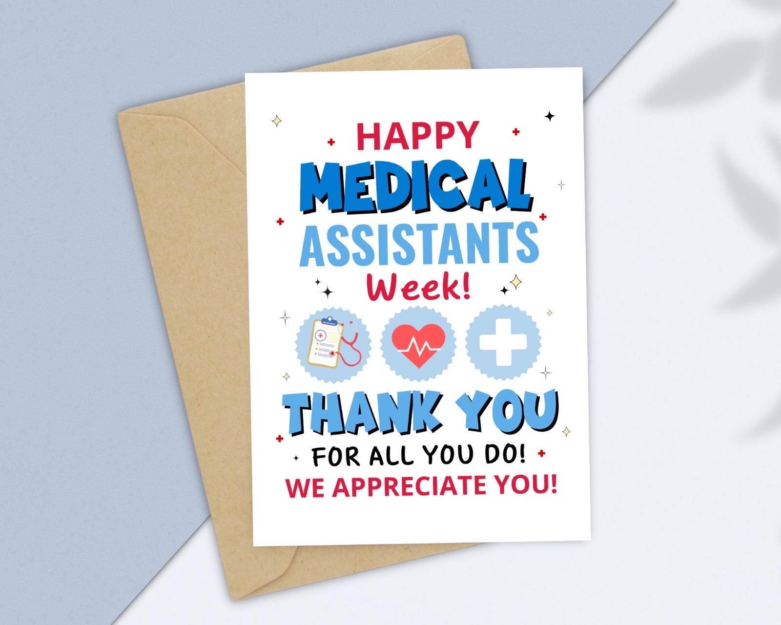 Medical Assistant Appreciation Week Gift Cards - Printable 5x7 Card ...