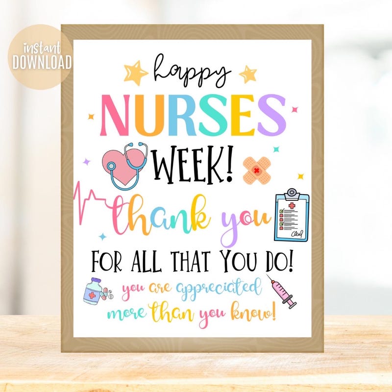 Happy Nurses Week Signs - Etsy