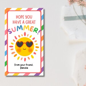 Editable Hope You Have a Great Summer Tag Teacher Appreciation Tags End ...