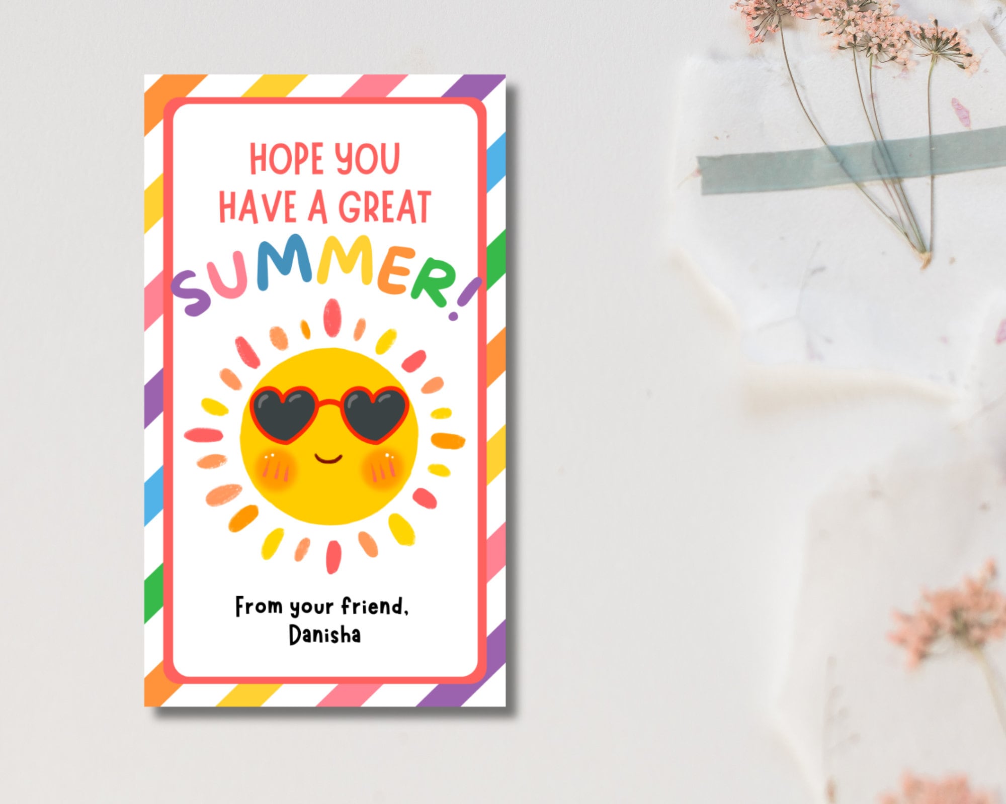 Editable Hope You Have a Great Summer Tag Teacher Appreciation Tags End ...