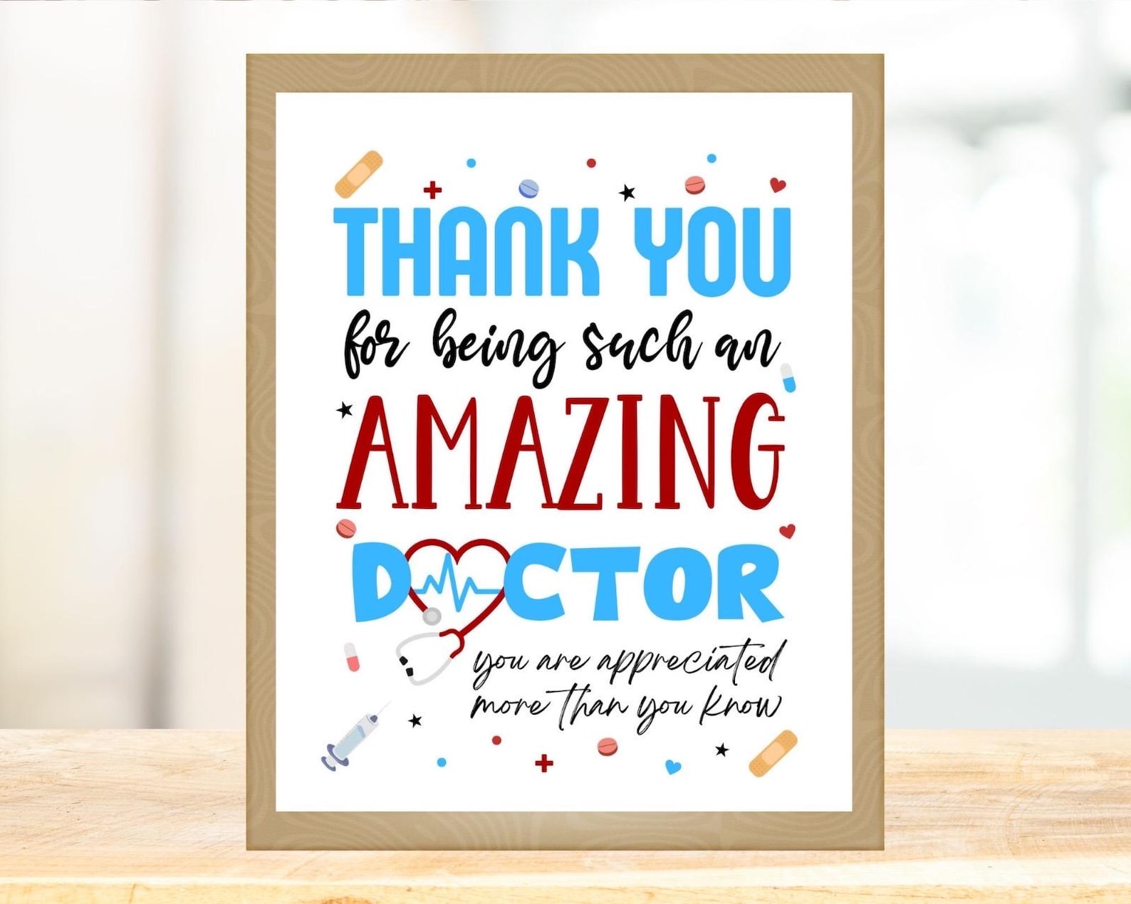 Doctor Appreciation Sign: Thank You Gift (digital Download) - Etsy