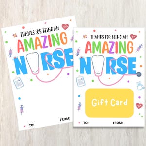 Nurse Gift Card Holder Printable, Nurses Amazing Gift Card, Nurse ...