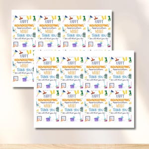 Housekeeping Appreciation Gift Tags: Editable Thank You Printable ...