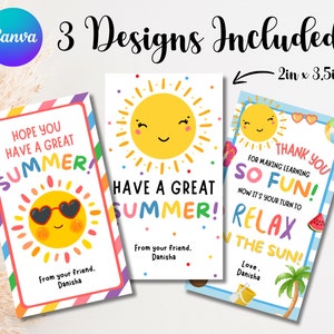 Editable Hope You Have a Great Summer Tag Teacher Appreciation Tags End ...