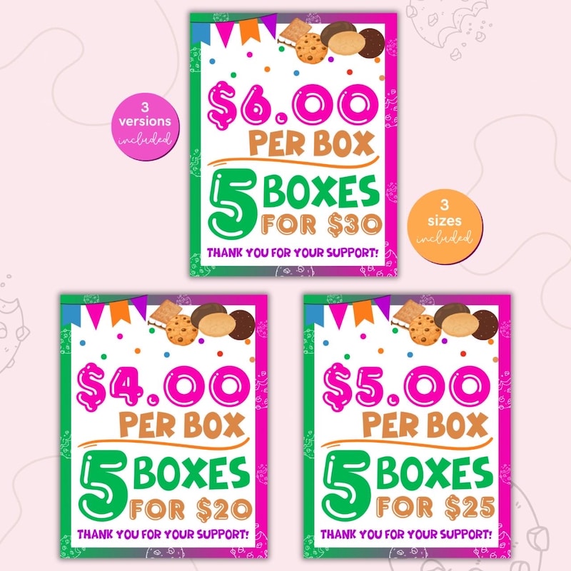 Cookie for Sale Signs - Etsy