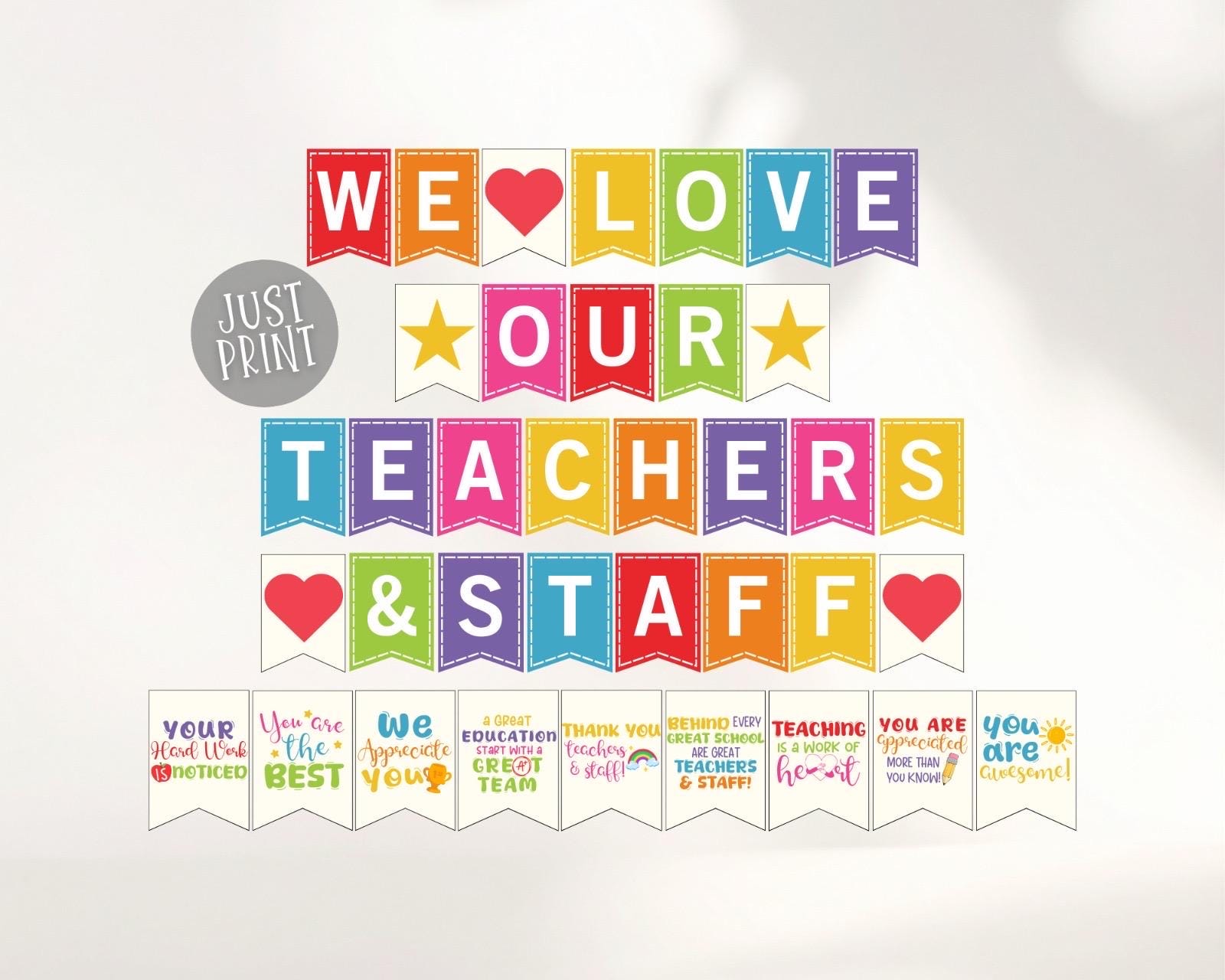Teacher Appreciation Banner: Printable Classroom Decor (PDF) - Etsy