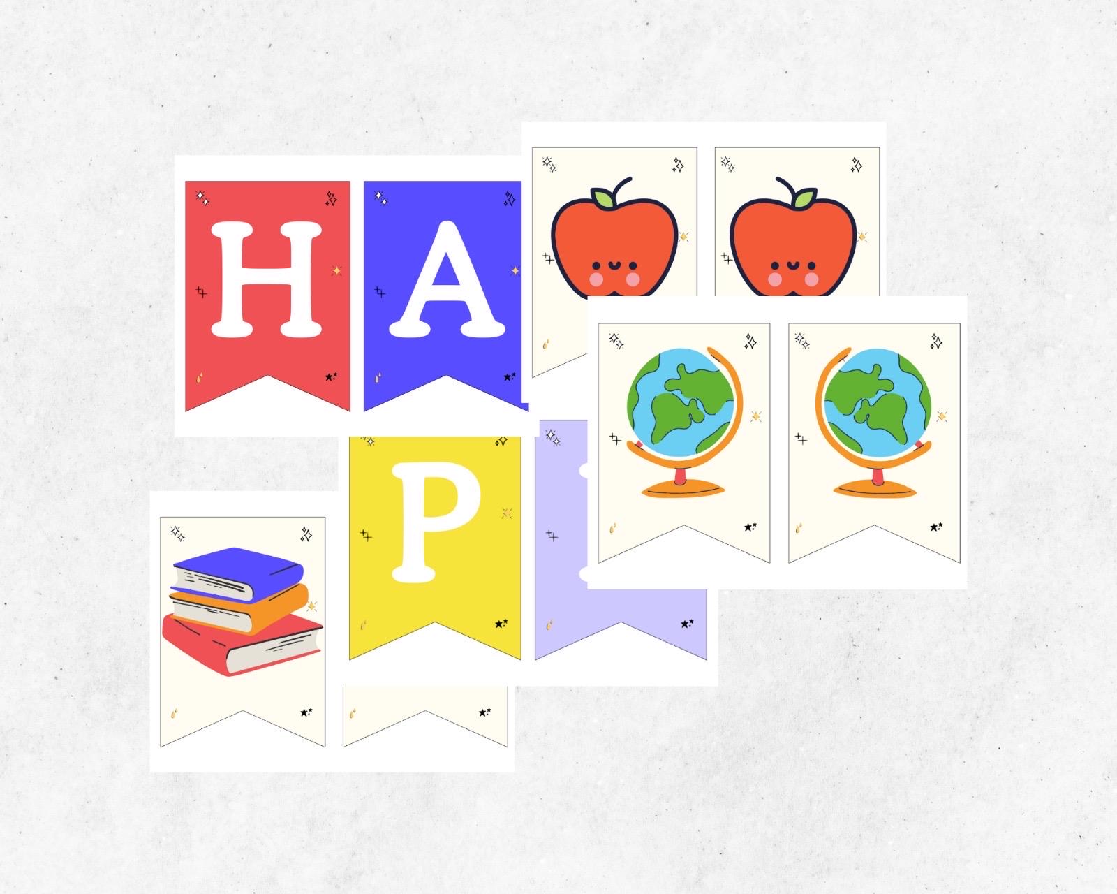 100 Days of School Banner: Classroom Decor (printable Editable PDF) - Etsy