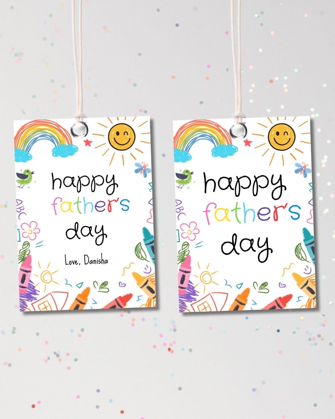 Printable Father's Day Gift Tag, Happy Fathers Day Tag, Fathers Day ...