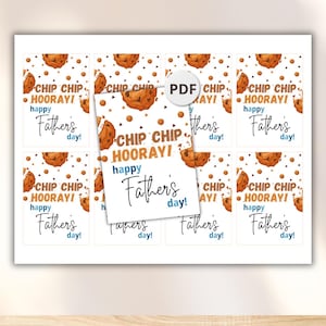 Father's Day Cookie Gift Tag Template: Chip Chip Hooray (editable ...