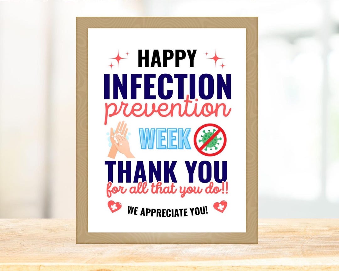 Infection Prevention Week Printable Poster, Happy Infection Prevention ...