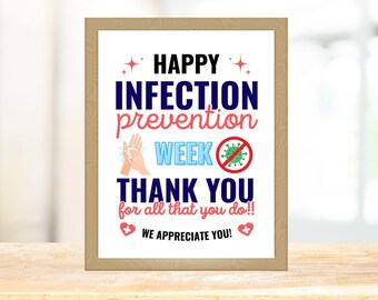 Infection Prevention Week Printable Poster, Happy Infection Prevention ...