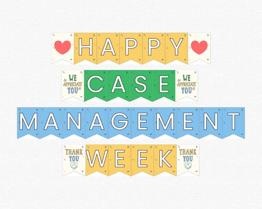 Case Management Week Printable Banner, Happy Case Manager Week Banner, Case Manager Appreciation ...
