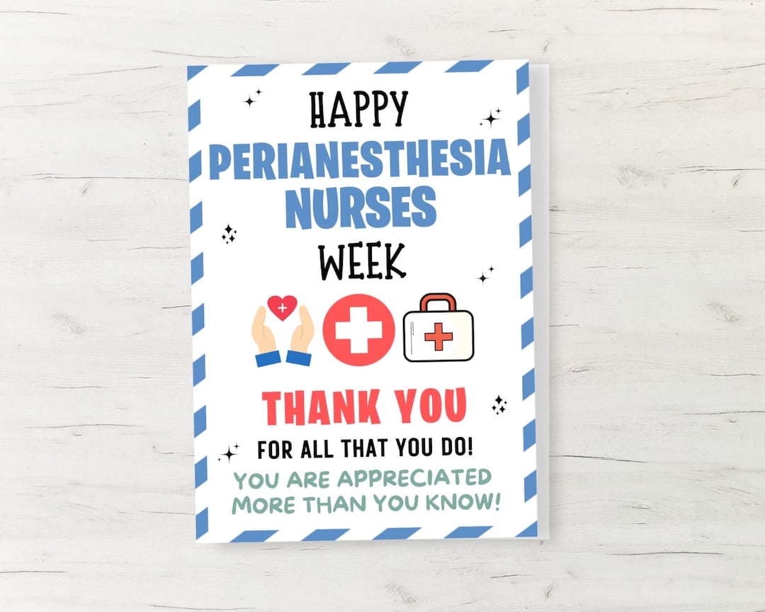 Perianesthesia Nurses Week Card Printable, Perianesthesia Nurse Week ...