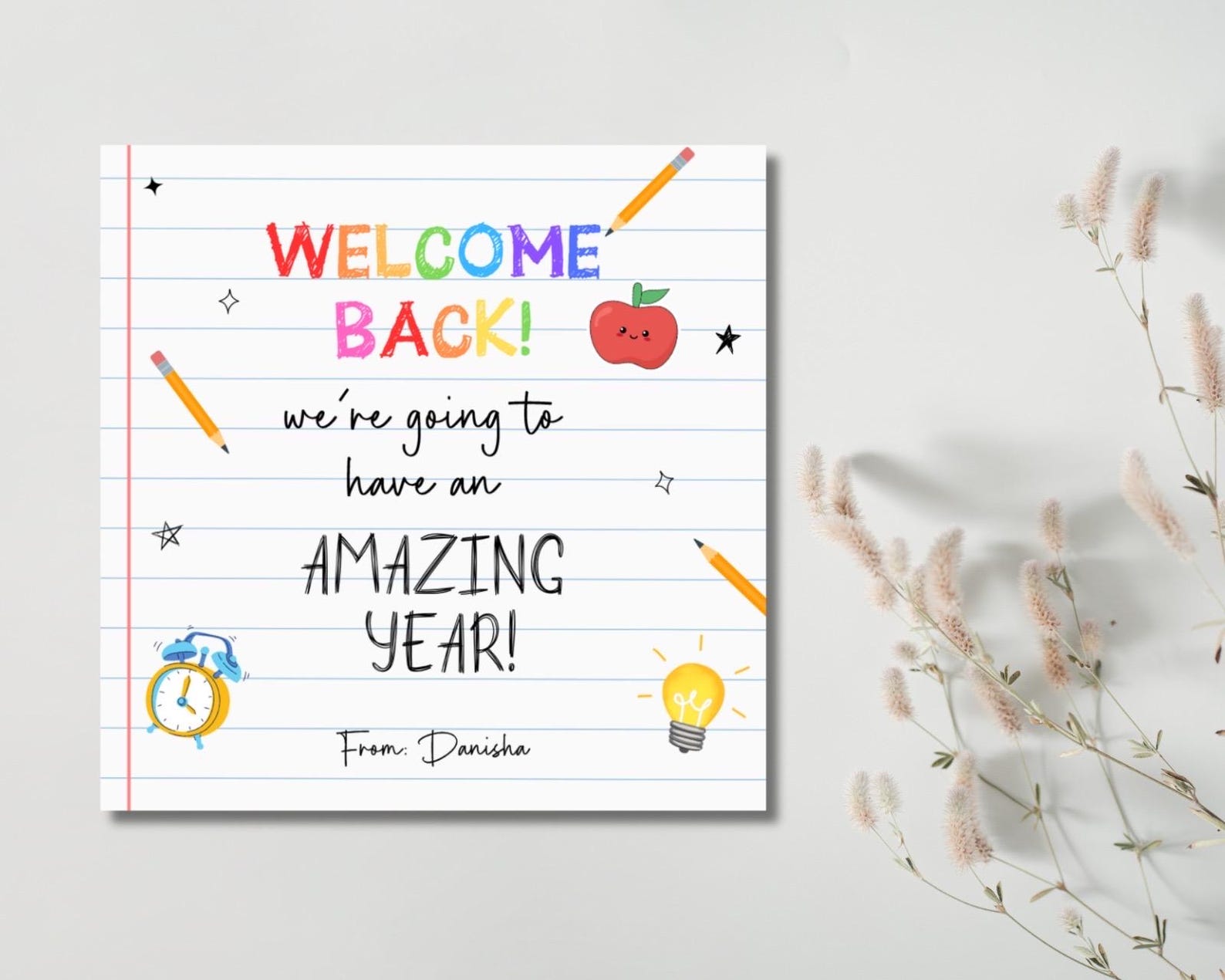 Welcome Back We Are Going to Have an Amazing Year Tag, Printable First ...