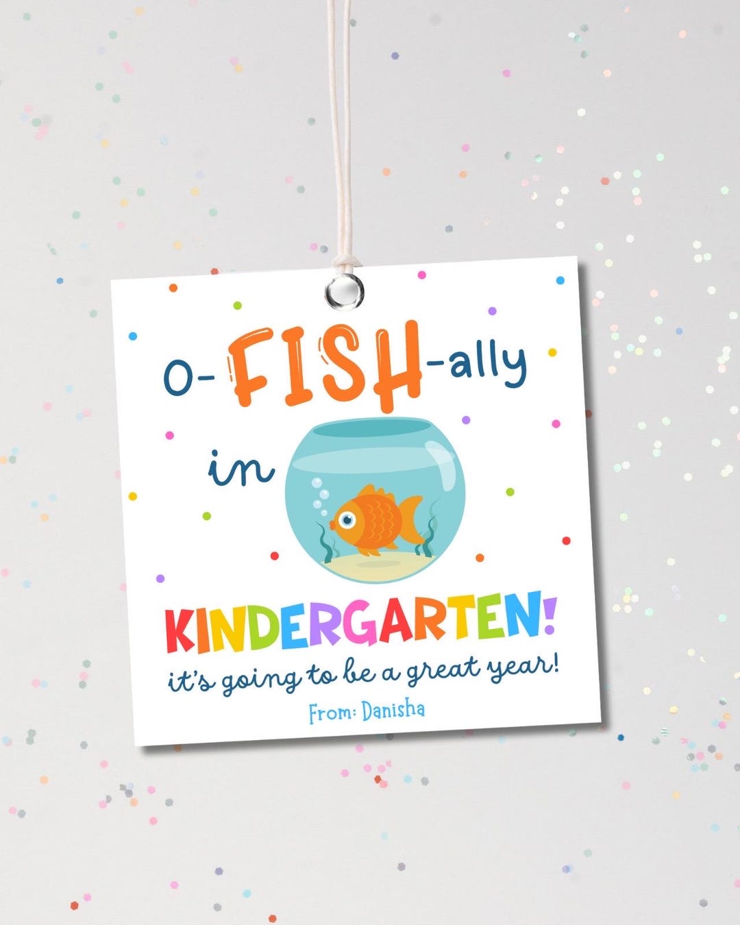 O-fish-ally Done With Testing Tag: Student Gift (PDF) - Etsy