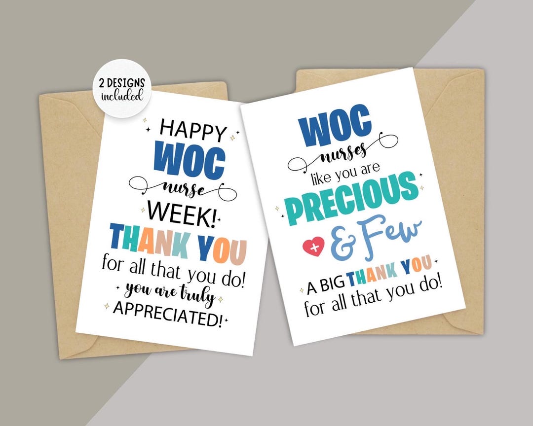 WOC Nurse Card Printable, WOC Nurses Week Card, Woc Nurse Week Gifts ...