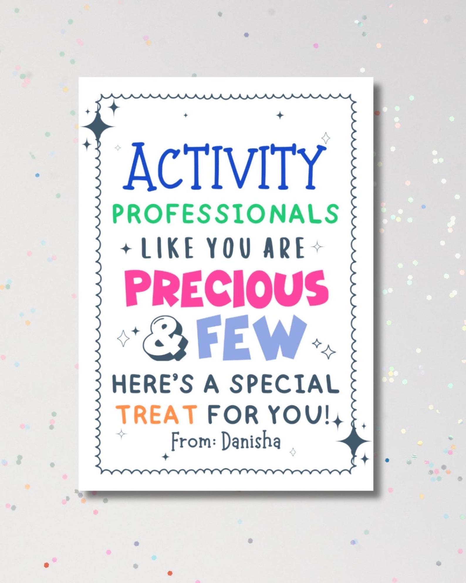 Activity Professionals Week Printable Tags, Activity Professionals Gift ...