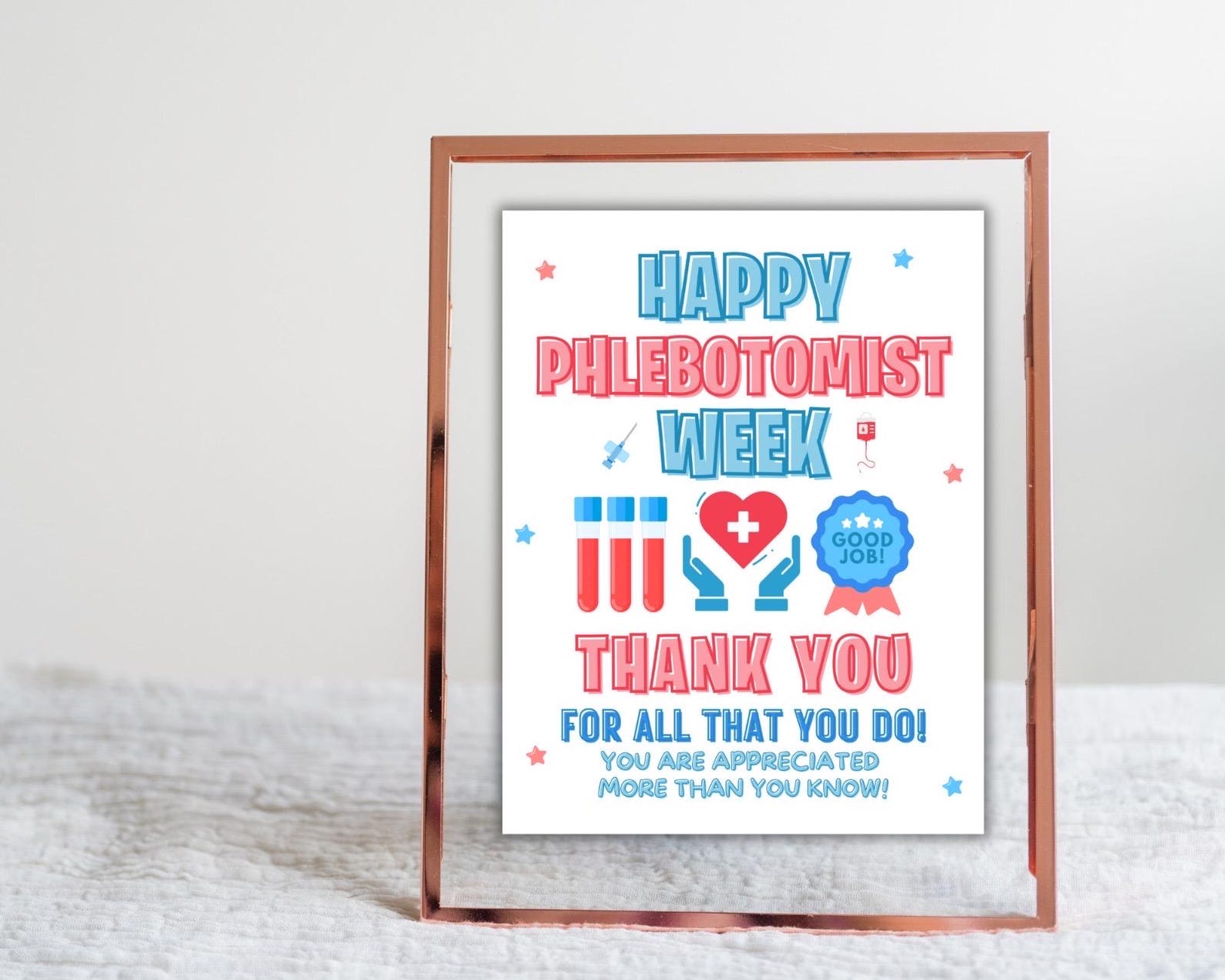 Phlebotomist Week Printable Poster: Appreciation Gift (digital Download ...