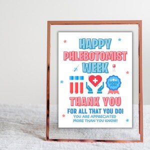 Phlebotomist Week Printable Poster, Happy Phlebotomy Week Sign ...
