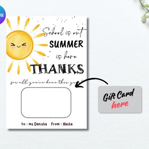 EDITABLE Teacher GIFT CARD Holder, Teacher Coffee Gift Card Holder ...