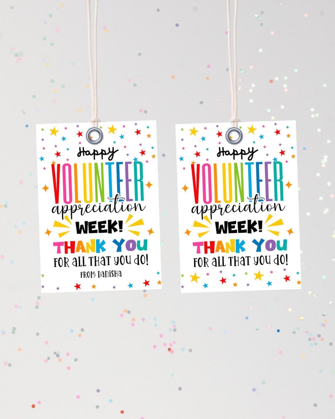 Volunteer Appreciation Gift Tags: Thank You PDF (printable) - Etsy