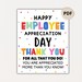 Employee Appreciation Printable Sign, Employee Appreciation Day Sign ...